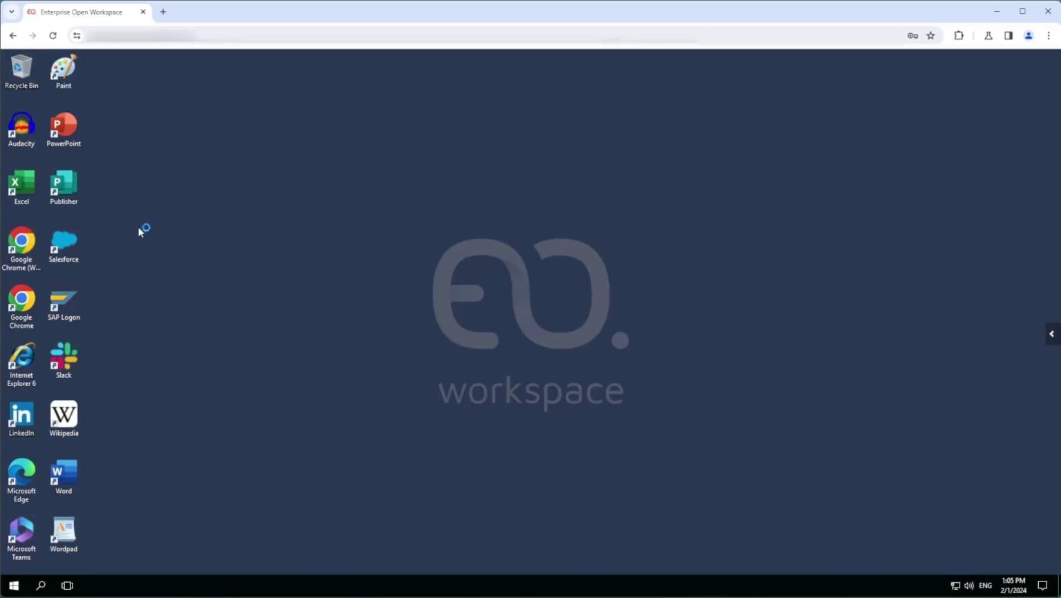 Advanced Web Client » EO.workspace Virtual Applications and Desktops (EOW)